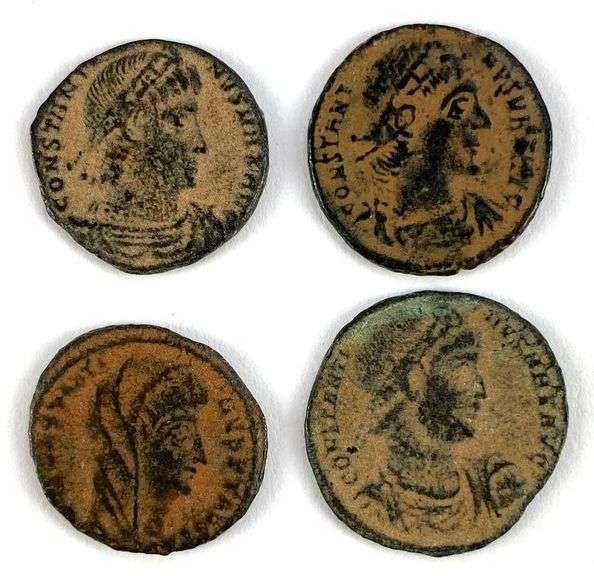 Group of 4 Authentic Roman Coins - Matthew Bullock Auctioneers