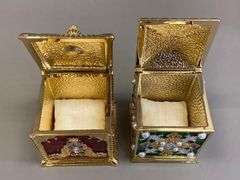 Group of 2 Wendy Reed Porcelain Enamel Miniature Boxes - Matthew ...