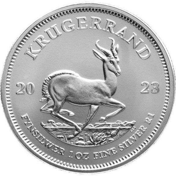 2023 South Africa Silver Krugerrand Fresh BU 1 oz Silver Round - Matthew Bullock Auctioneers