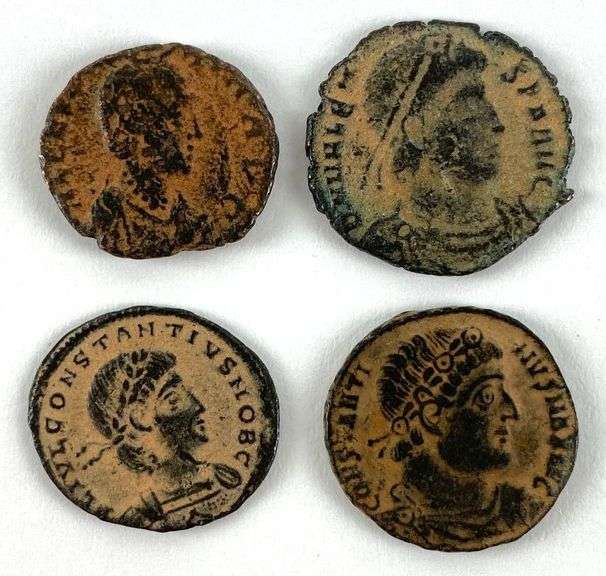 Group of 4 Authentic Ancient Roman Coins - Matthew Bullock Auctioneers