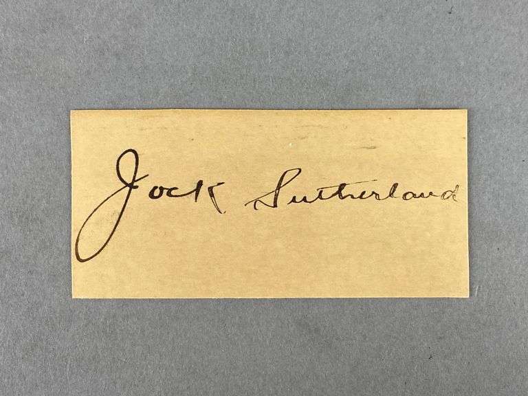 1939 Jock Sutherland Football Coach Signed Postcard - Matthew Bullock ...