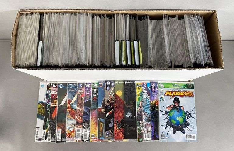 Long Box of DC and Marvel Comic Books - Matthew Bullock Auctioneers