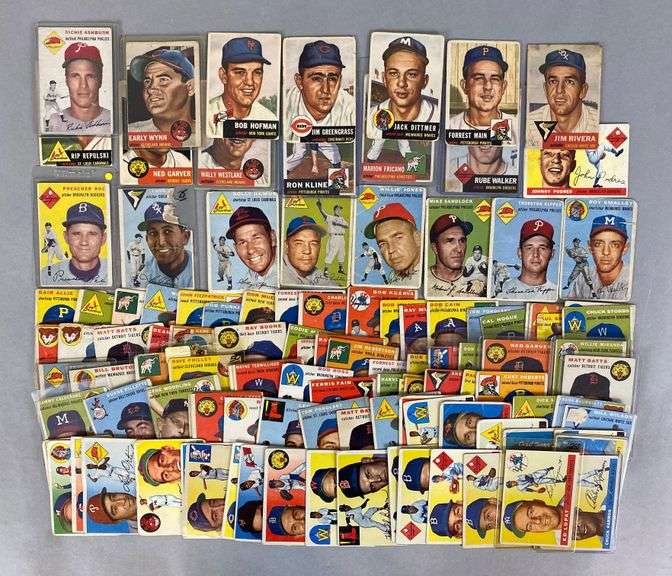120+ 1953 - 55 Topps Baseball Cards with HOFs and Stars - Matthew ...