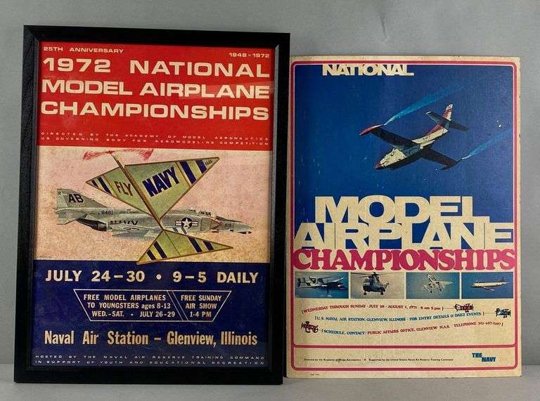 Group of 2 National Model Airplane Championships Advertising Posters ...