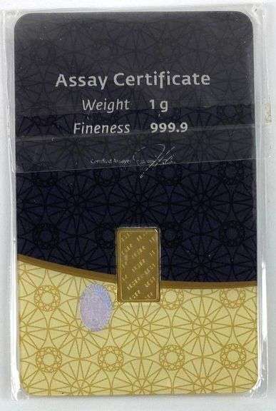 IGR Vertical 1 gram 999.9 Fine Gold Ingot / Bar - Matthew Bullock ...