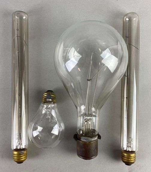 Group of 4 Antique Light Bulbs - Matthew Bullock Auctioneers