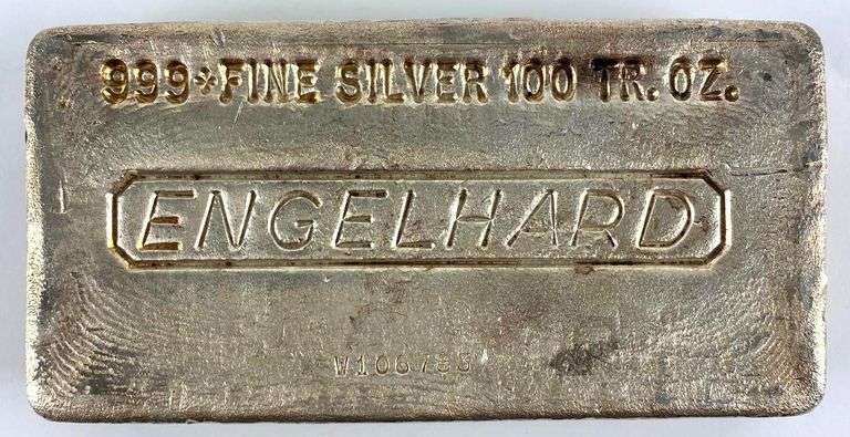 Englehard Horizontal 100oz. .999 Fine Silver Ingot / Bar - Matthew ...