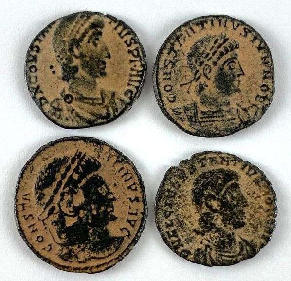 Group of 4 Authentic Ancient Roman Coins - Matthew Bullock Auctioneers