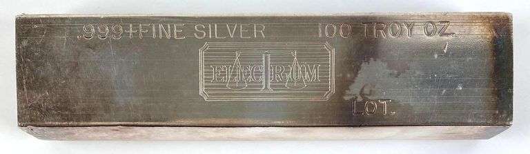 Electrum Horizontal 100oz. .999 Fine Silver Ingot / Bar - Matthew ...