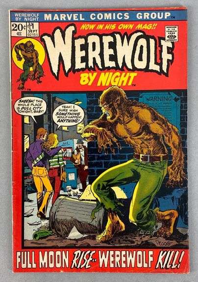Marvel Comics Werewolf by Night No. 1 - Matthew Bullock Auctioneers