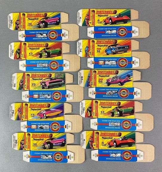 Group of 10 Matchbox H Type Boxes - Matthew Bullock Auctioneers