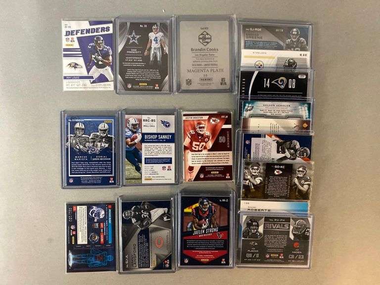 20 - Assorted Football Jersey Autographs and Numbered Inserts Cards ...