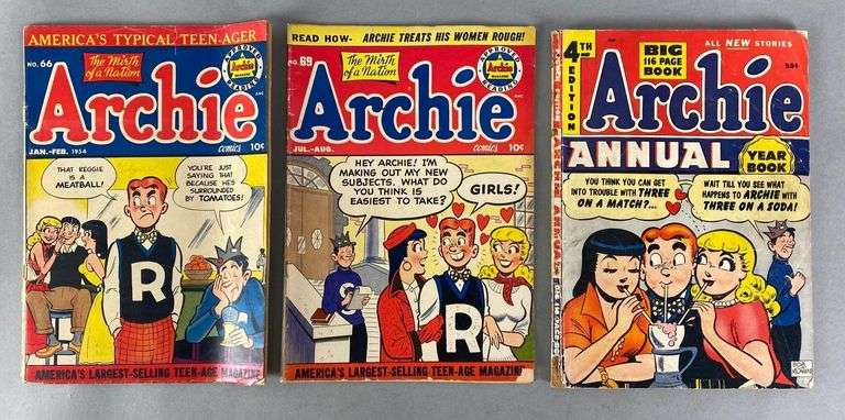 Group of 3 Archie Comic Books - Matthew Bullock Auctioneers