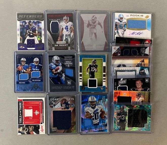 20 - Assorted Football Jersey Autographs and Numbered Inserts Cards ...