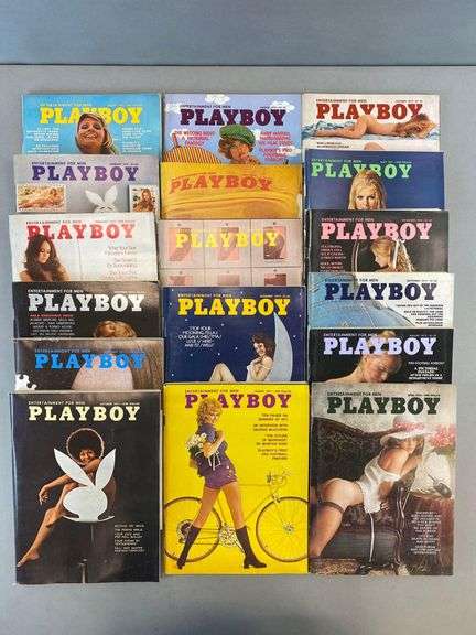 Group of 35 1970s Playboy Magazines - Matthew Bullock Auctioneers
