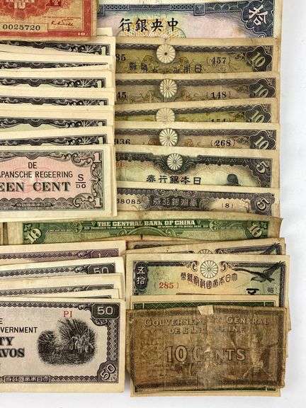 Group of (60+) Foreign Paper Currency - Matthew Bullock Auctioneers