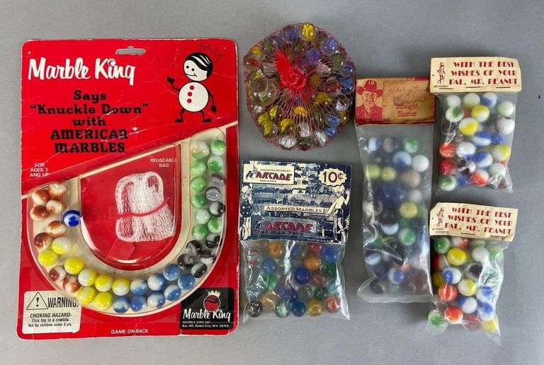 Group of 6 Vintage Marble Packages - Matthew Bullock Auctioneers