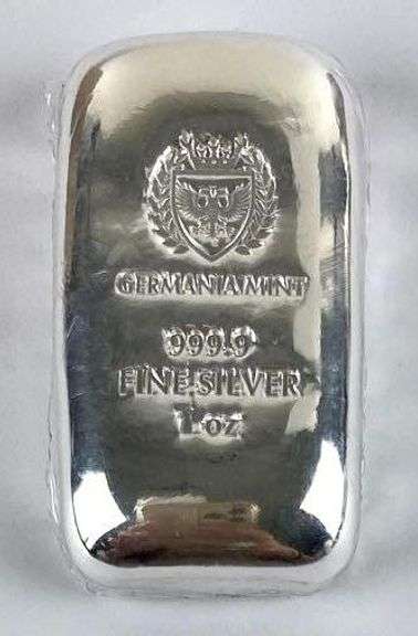 Germania Mint Vertical 1oz. 999.9 Fine Silver Ingot / Bar - Matthew ...