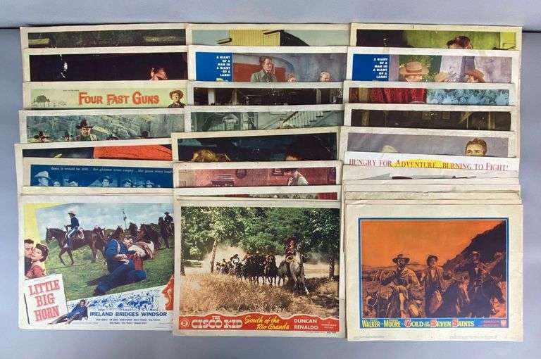 Group of 30+ Western Themed Movie Lobby Cards - Matthew Bullock Auctioneers
