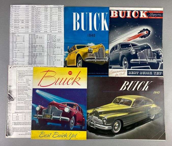 Group of 6 1940s Buick Automobile Ephemera - Matthew Bullock Auctioneers