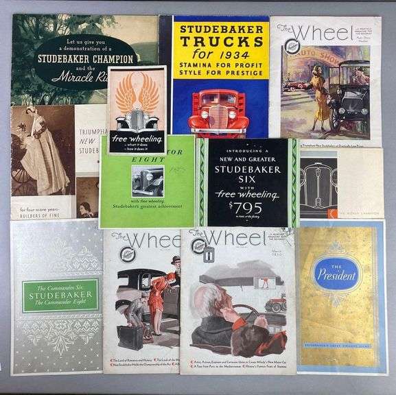 Group of 12 1930s Studebaker Automobile Catalogs - Matthew Bullock ...