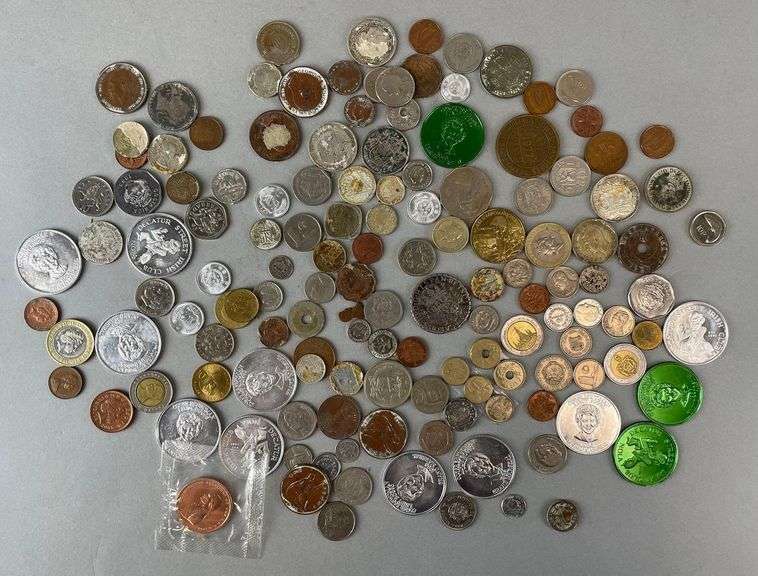 Group of 130+ International Coins and Tokens - Matthew Bullock Auctioneers