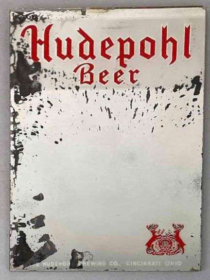 Vintage Hudepohl Beer Advertising Mirror - Matthew Bullock Auctioneers