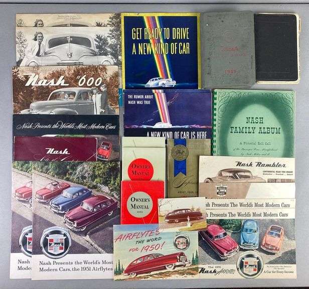 Group of 20 1940s-50s Nash Automobile Ephemera - Matthew Bullock ...
