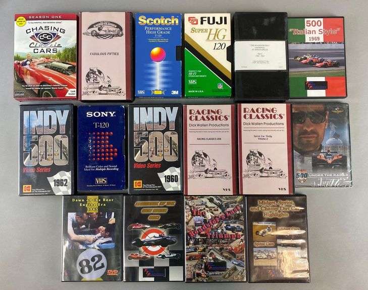 Group Auto Racing VHS and DVDs 16 Titles - Matthew Bullock Auctioneers
