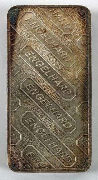 Engelhard E Logo Cast Vertical 10oz. .999 Fine Silver Ingot / Bar ...