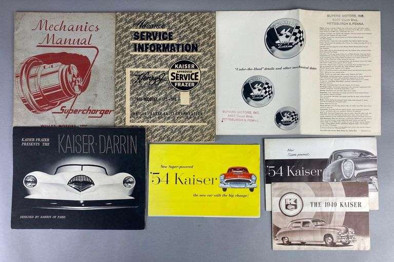 Group of 7 1940s-50s Kaiser Automobile Ephemera - Matthew Bullock ...