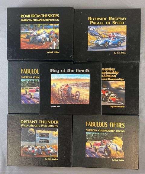 Lot of 7 Dick Wallen and Gary Doyle Championship Racing Hardcover Books ...