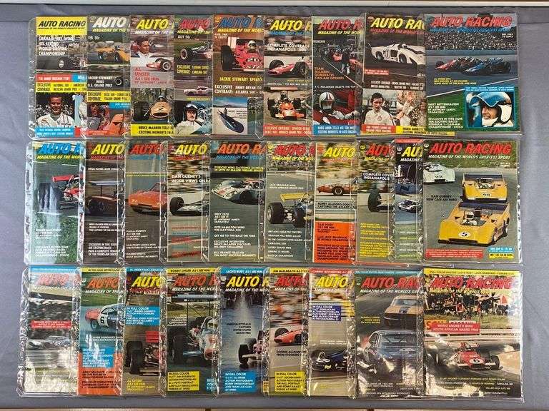 Vintage Group of 28 Auto Racing Magazines 1960s - 70s - Matthew Bullock ...