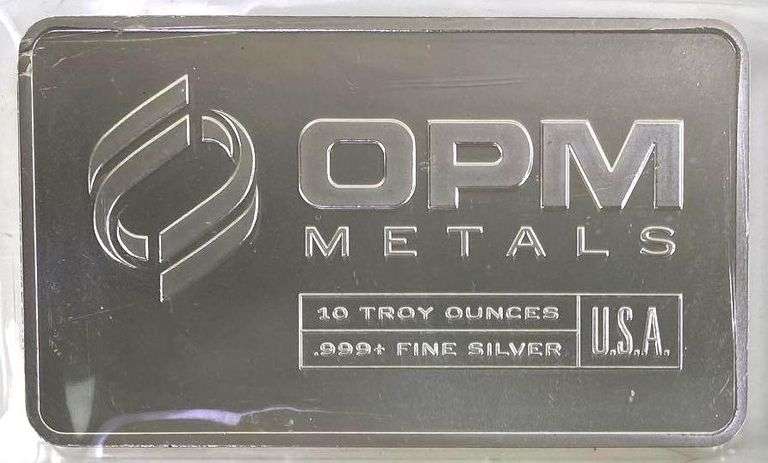 OPM Metals Horizontal 10oz. .999 Fine Silver Ingot / Bar - Matthew ...