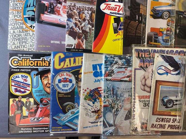 Group of Auto Racing Programs from the 1970s - Matthew Bullock Auctioneers