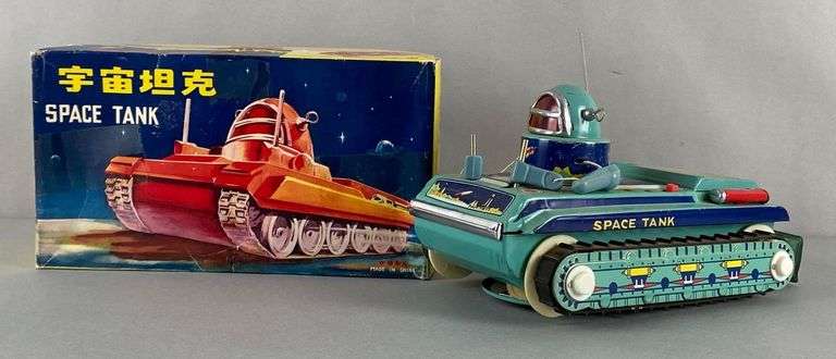 Chinese Tin Litho Space Tank - Matthew Bullock Auctioneers