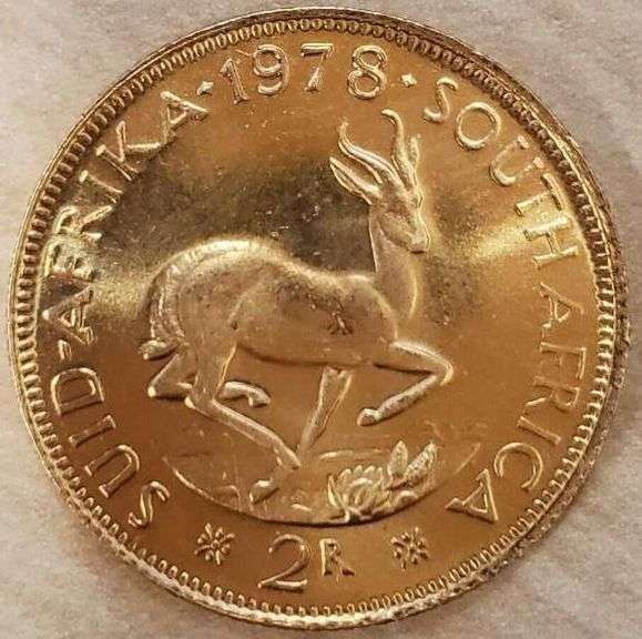 1978 2 Rand South Africa Gold Coin - Matthew Bullock Auctioneers