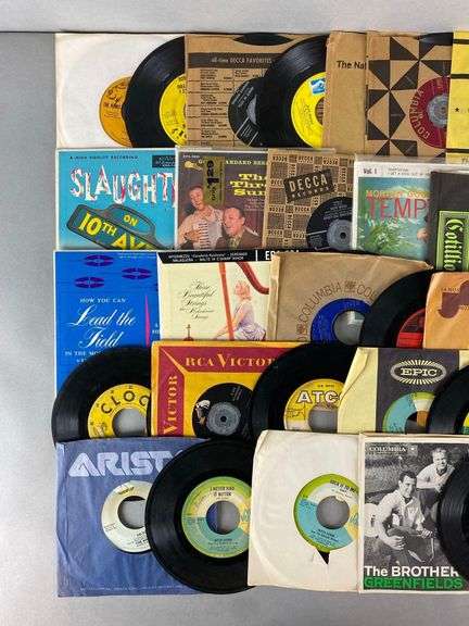 Group of 40+ 1960s-1970s 45 RPM Records - Matthew Bullock Auctioneers