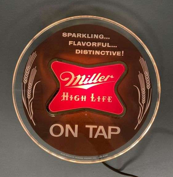 NOS On Tap Miller High Life Light Up Advertising Sign - Matthew Bullock ...
