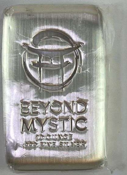 RARE Beyond Mystic 10 oz .999 Fine Silver Bar - Matthew Bullock Auctioneers