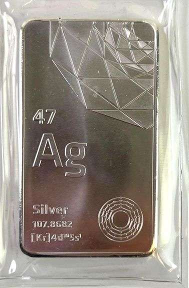 Elemental 10 oz .999 Fine Silver Bar - Matthew Bullock Auctioneers