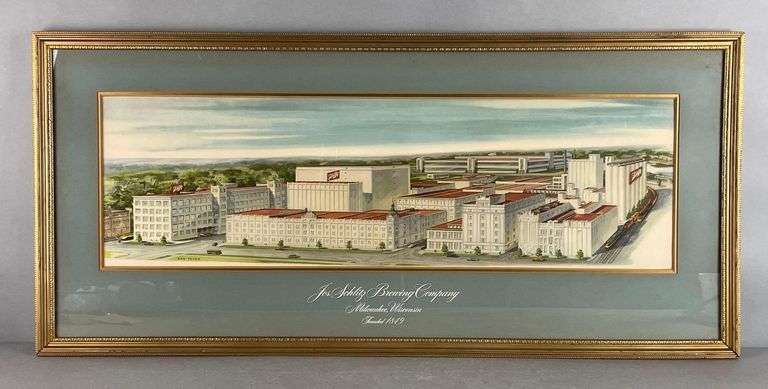 Jos. Schlitz Brewing Company Brewery Campus Advertising Lithograph ...