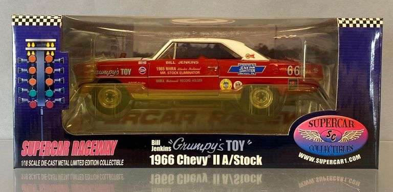 Auto World Supercar Collectibles Grumpys Toy 1966 Chevy II A/Stock ...