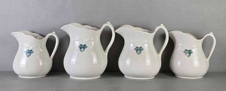 Group of 5 West Point Military Academy Porcelain Pitchers - Matthew ...