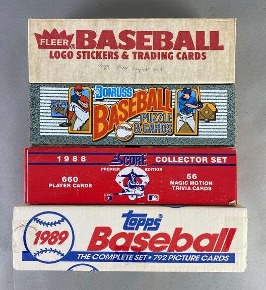 Group of 4 1980s - 1990s Baseball Trading Card Factory Sets - Matthew ...