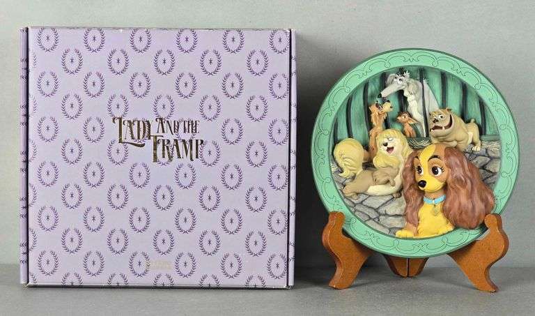 Disney Limited Edition Lady and the Tramp 3D Relief Plate - Matthew ...