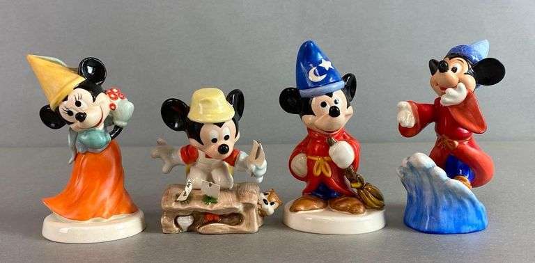 Group of 4 Goebel Disney Mickey and Minnie Mouse Figurines - Matthew ...
