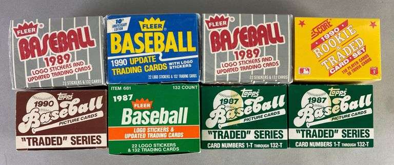 Group of 8 Baseball Trading Card Sets - Matthew Bullock Auctioneers