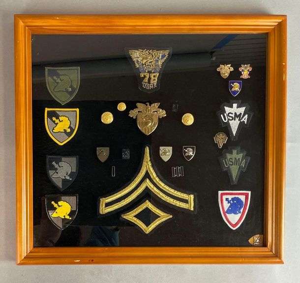 Group of USMA West Point Patches and Pins - Matthew Bullock Auctioneers