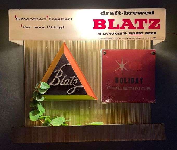 1957 Blatz Beer Light-Up Advertising Calendar Display - Matthew Bullock ...